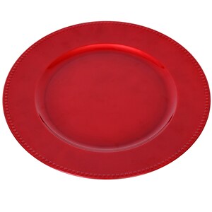 View Red Charger Plate With A