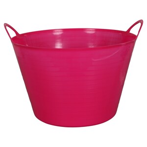 View Plastic Buckets with Handles, 13.62x12.37x9.37