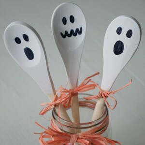 Spooky Wooden Spoons | Dollar Tree