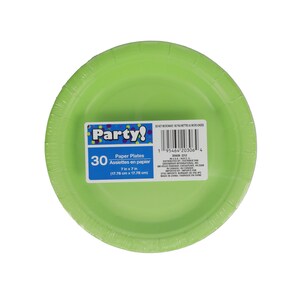 View Round Paper Plates - Lime