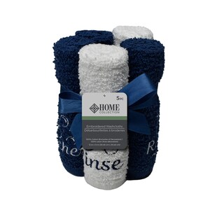 View Embroided Cotton Wash Cloth Bundles,