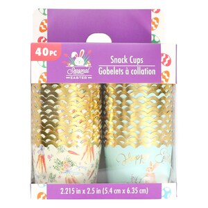 Easter-Themed Scalloped Snack Cups, Assorted Designs, 40-pc Pack ...
