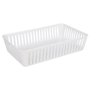 View Rectangular Slotted Plastic Baskets, 2-ct.