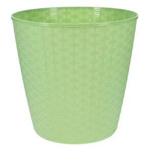 View Round Woven Textured Plastic Wastebaskets,