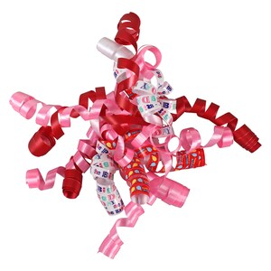 View Voila Printed Birthday Curly Bows,