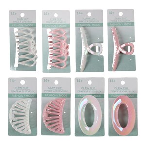 View Assorted Iridescent Claw Hair Clips,