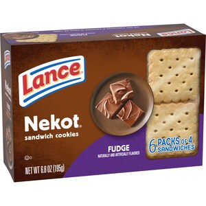Lance Nekot Fudge Flavored Sandwich Cookies, 6.8-oz. Boxes | Dollar Tree