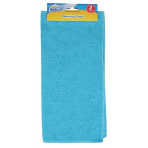 View Blue Microfiber Cleaning Towels, 2-ct.