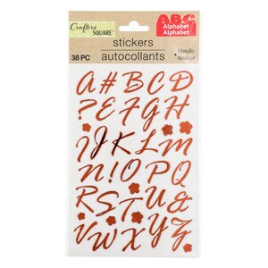View Crafter's Square Puffy Foil Alphabet