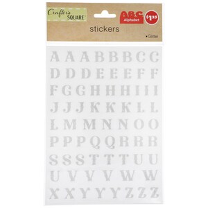 View Crafter's Square Vinyl Alphabet Glitter