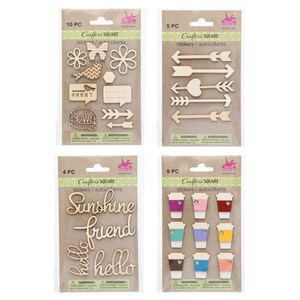 View Crafters Square Wooden Stickers