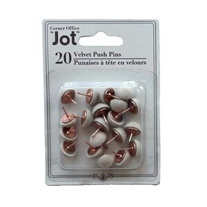 View Jot Velvet Push Pins, 20-pc.
