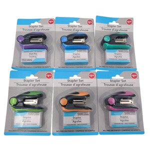 View Colorful Mini Staplers with 500