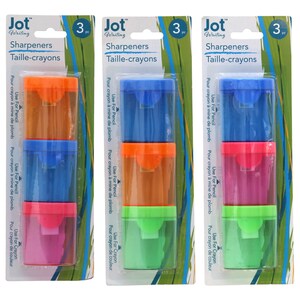 View Jot Colorful Enclosed Pencil Sharpeners,