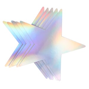 View Iridescent Star-Shaped Foil Cutouts, 5-ct.