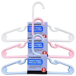 View Essentials Children's Plastic Hangers, 11.75