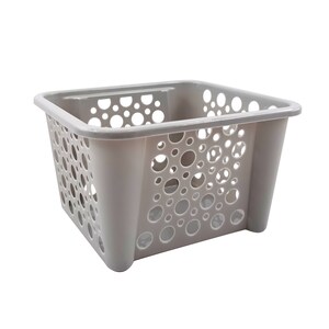 View Colorful Stackable Plastic Baskets, 9.75x8.75x6