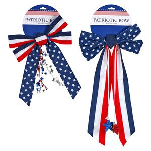 View Polyester Patriotic Bows, 26 in.