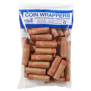 View Coin-Roll Wrappers for Quarters, 36-ct.