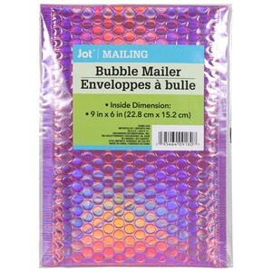 View Iridescent Padded Bubble Mailers, 10.75x7.12