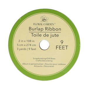 View Floral Garden Polyester Burlap Ribbon,