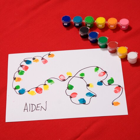 Fingerprint Christmas Lights Keepsake