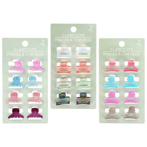 View Mini Claw Hair Clips, 8-ct.