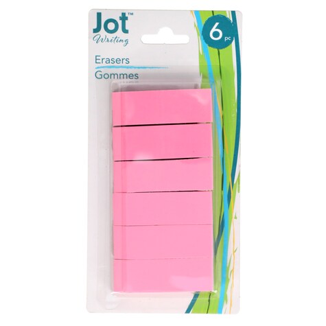 View Jot Pink Beveled Erasers, 6-ct.
