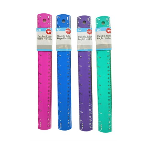 View Jot Assorted Flexible Rulers, 12