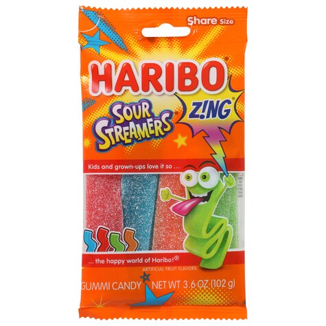 View Hairbo Sour Streamers Gummi Candies,