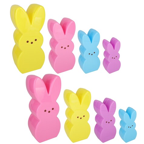 View Peeps Bunny-Shaped Nesting Plastic Eggs,