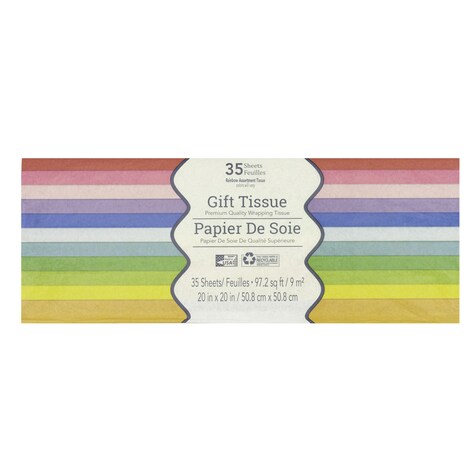 View Rainbow Solid Color Tissue Paper,