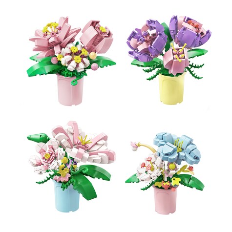 View Flower Blocks With Pot, Assorted