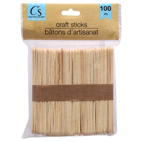 View Crafters Square Natural Craft Sticks,