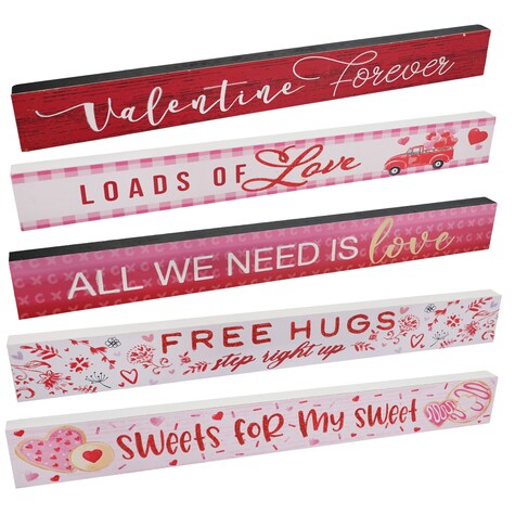 View Valentine's Day-Themed Horizontal Sentiment Sign,