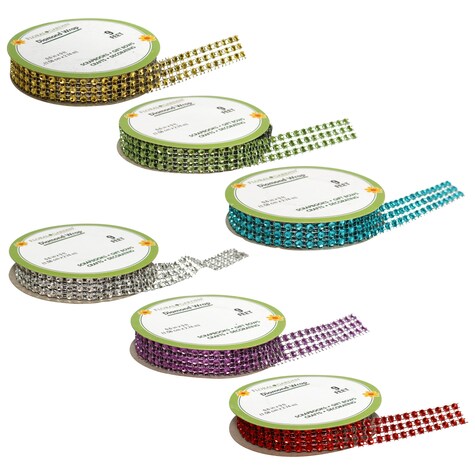 View Floral Garden Diamond Wrap Ribbon,