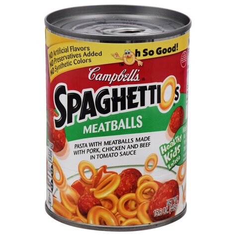View Campbell's Spaghettios with Meatballs, 15.6