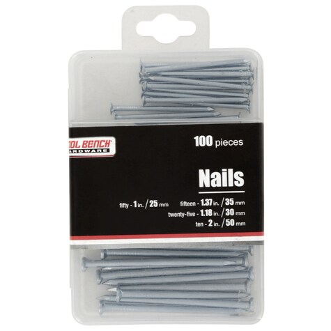 Tool Bench Hardware Nail Kits, 100-pc. Sets | Dollar Tree