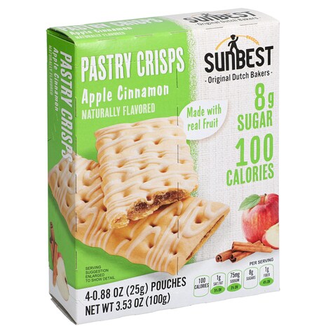 View Sunbest Apple Cinnamon-Flavored Pastry Crisps,