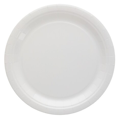 View Round White Paper Plates, 24-ct.
