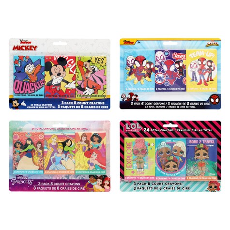 View Licensed Character Crayon Boxes, 3-ct.