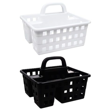 View Divided 3-Compartment Plastic Caddies, 10x8.75x7.5