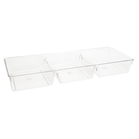 View Clear Plastic 3-Compartment Storage Trays