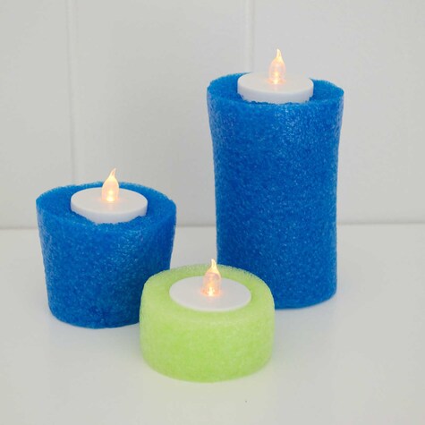 Pool Noodle Luminaries | Dollar Tree