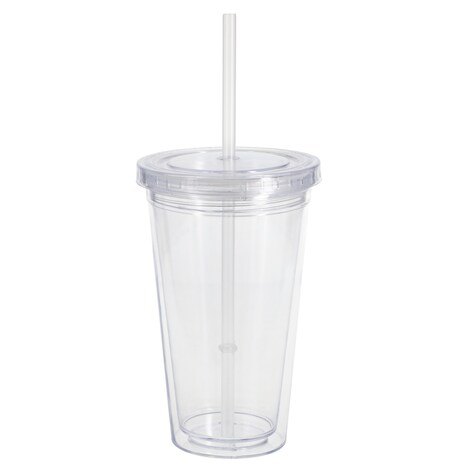 View Double-Wall Clear Plastic Tumblers, 16