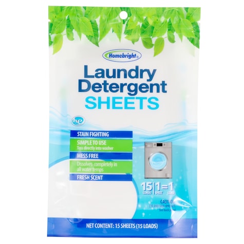 View Homebright Biodegradable Laundry Detergent Sheets,