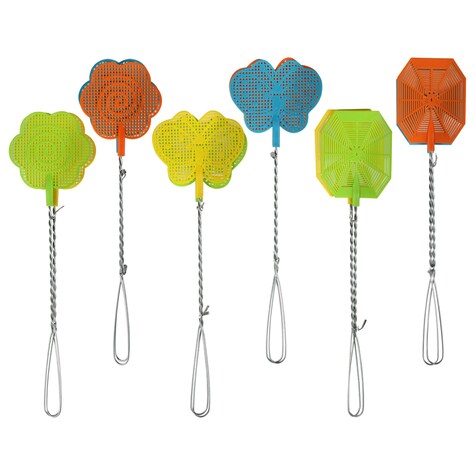 View Essentials Brightly Colored Fly Swatters,