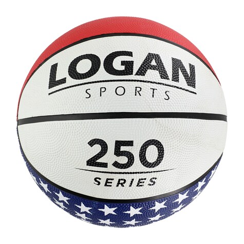 Logan Sports 9-in. 250 Series Red White and Blue Basketball | Dollar Tree