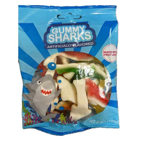 View Rainbow Gummy Sharks, 3.5 oz.