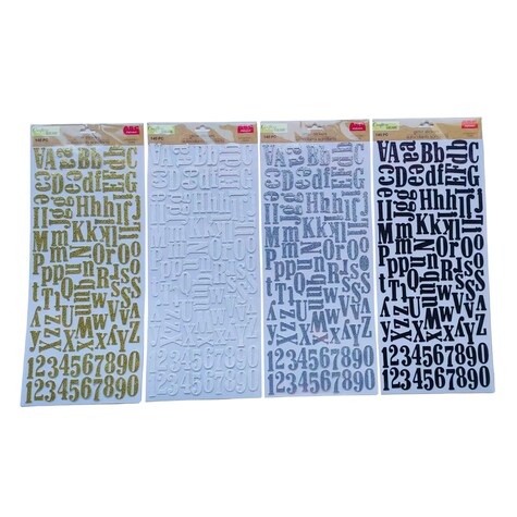 View Crafter's Square Glitter Alphabet Stickers,